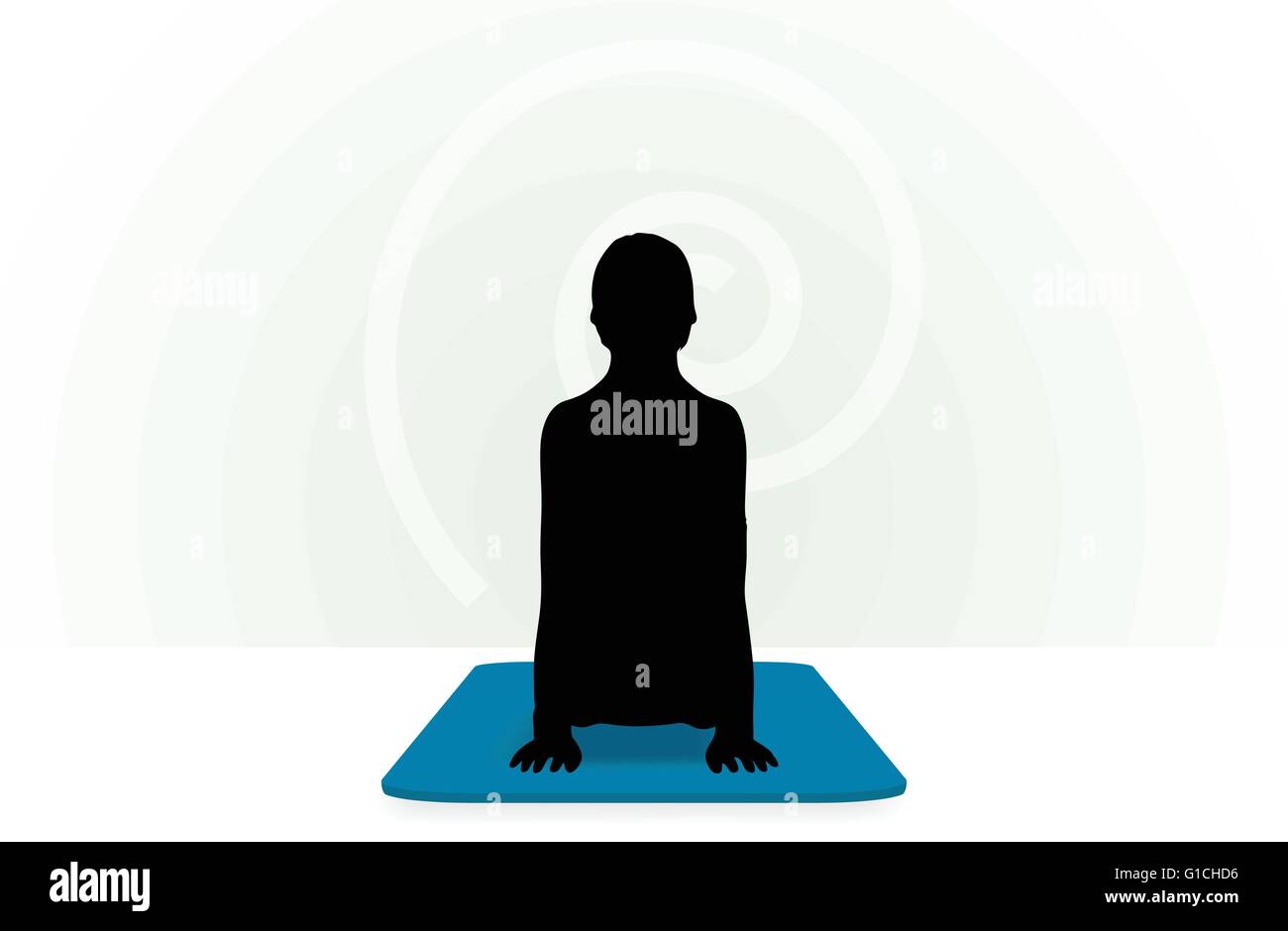 Vector Image - Yoga pose isolated on white background Stock Vector ...