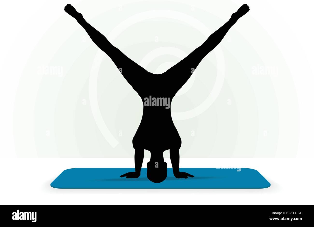 Vector Image - Yoga pose isolated on white background Stock Vector ...
