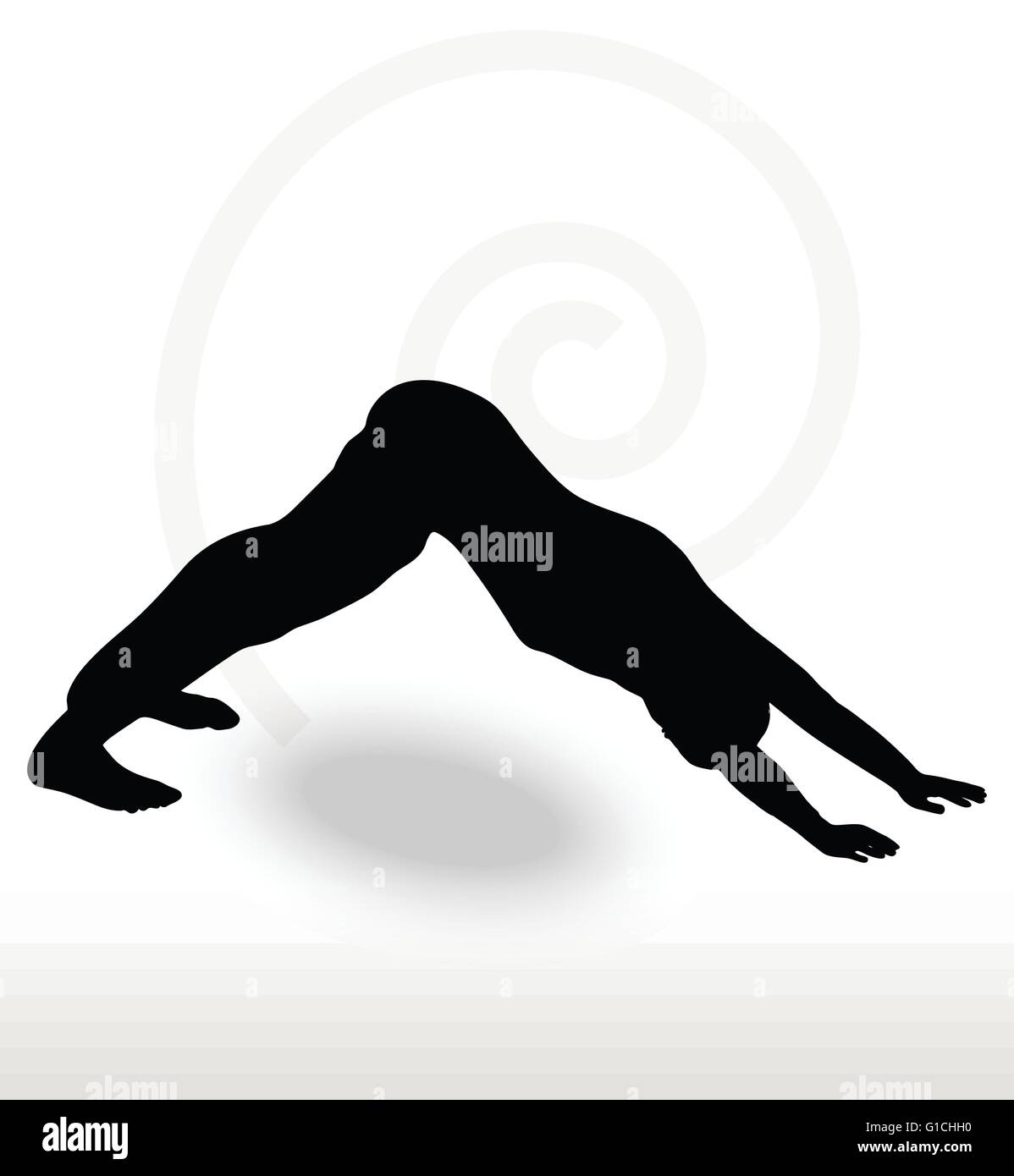 Vector Image - Yoga pose isolated on white background Stock Vector ...