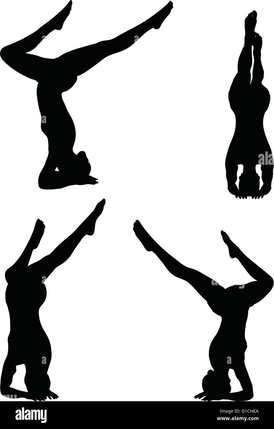 Vector Image - Yoga pose isolated on white background Stock Vector ...