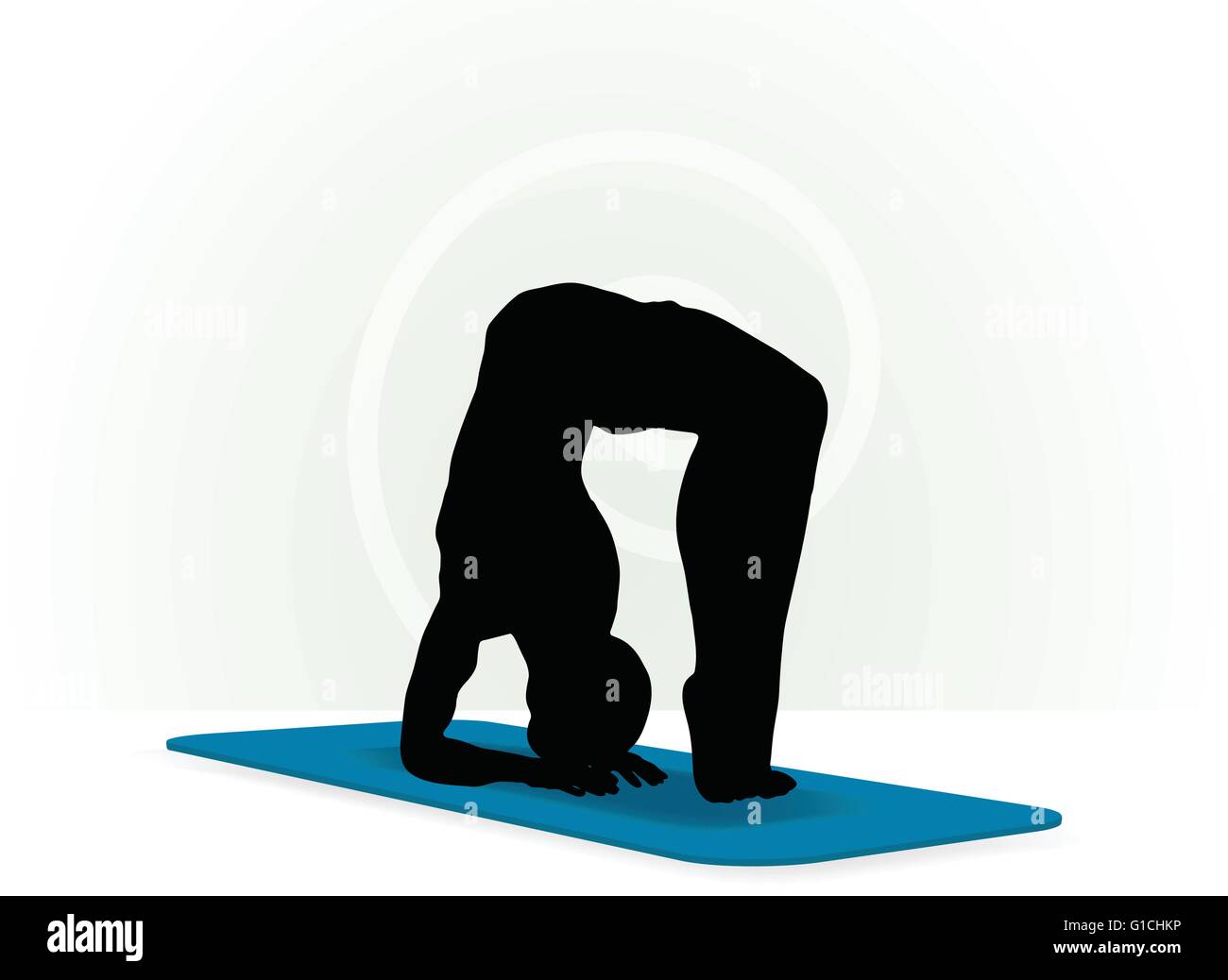 Vector Image - Yoga pose isolated on white background Stock Vector ...