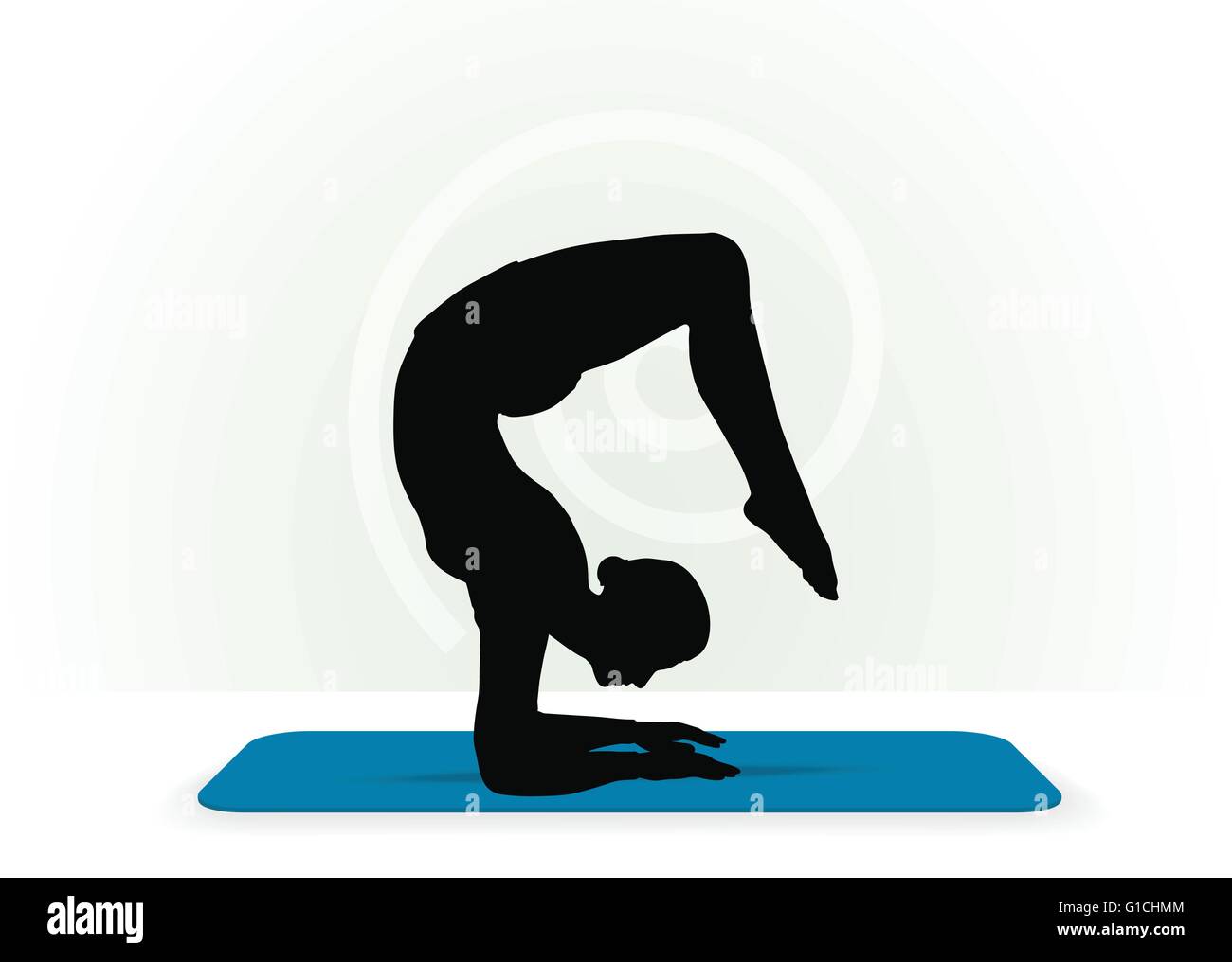 Vector Image - Yoga pose isolated on white background Stock Vector ...