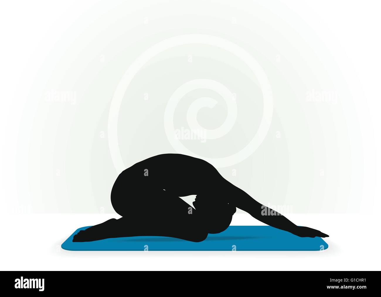 Vector Image - Yoga pose isolated on white background Stock Vector ...