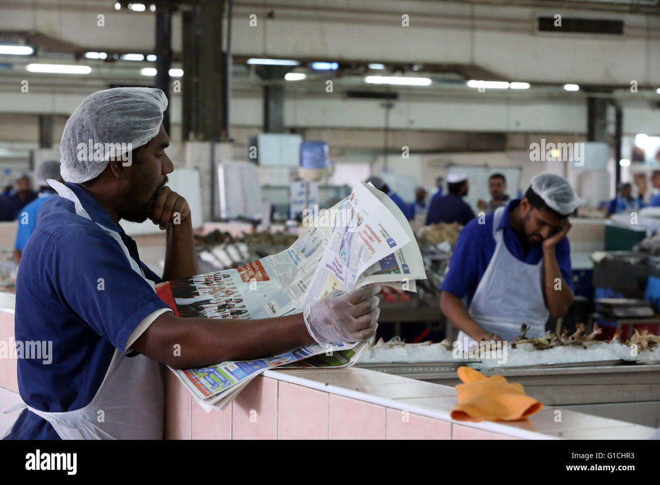 Mina port fish market, Abu Dhabi. United Arab Emirates Stock Photo - Alamy