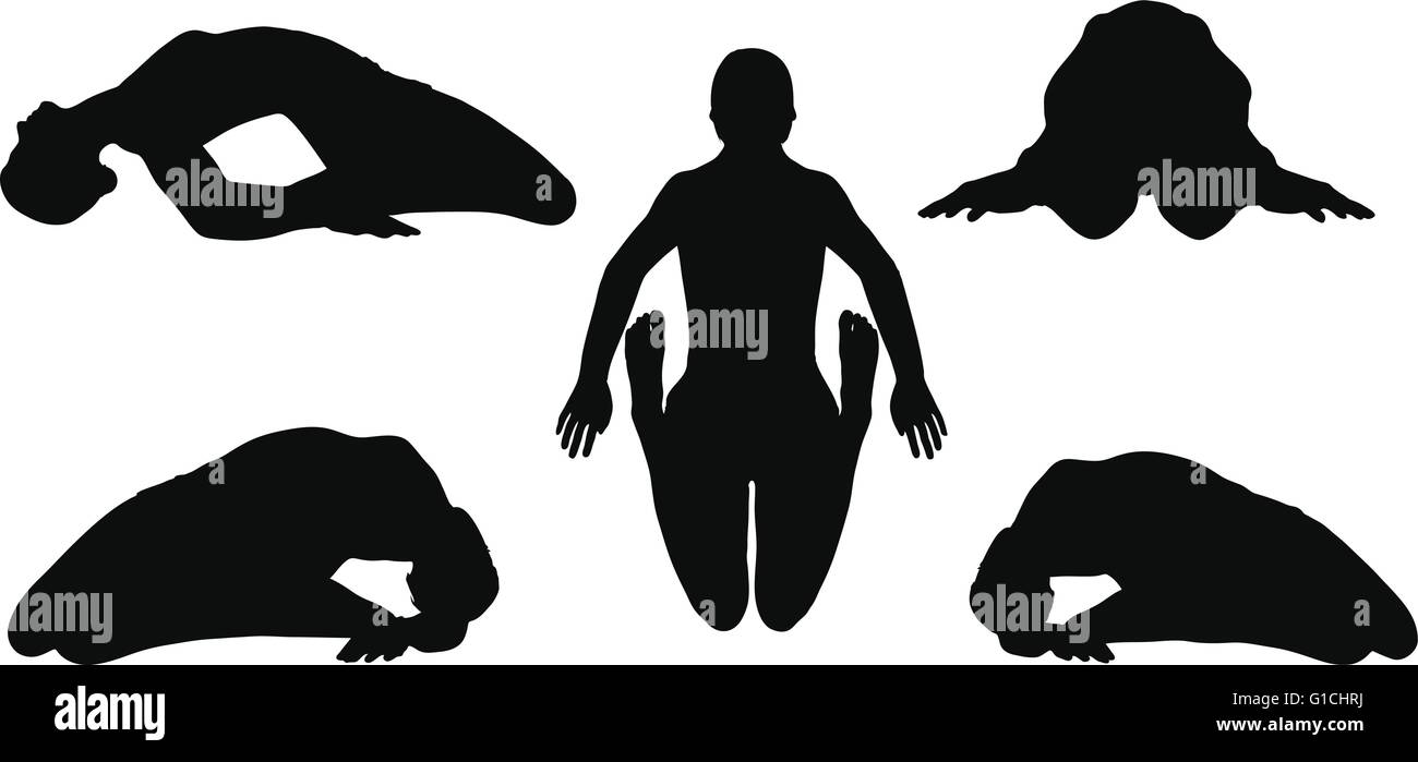 Vector Image - Yoga pose isolated on white background Stock Vector ...