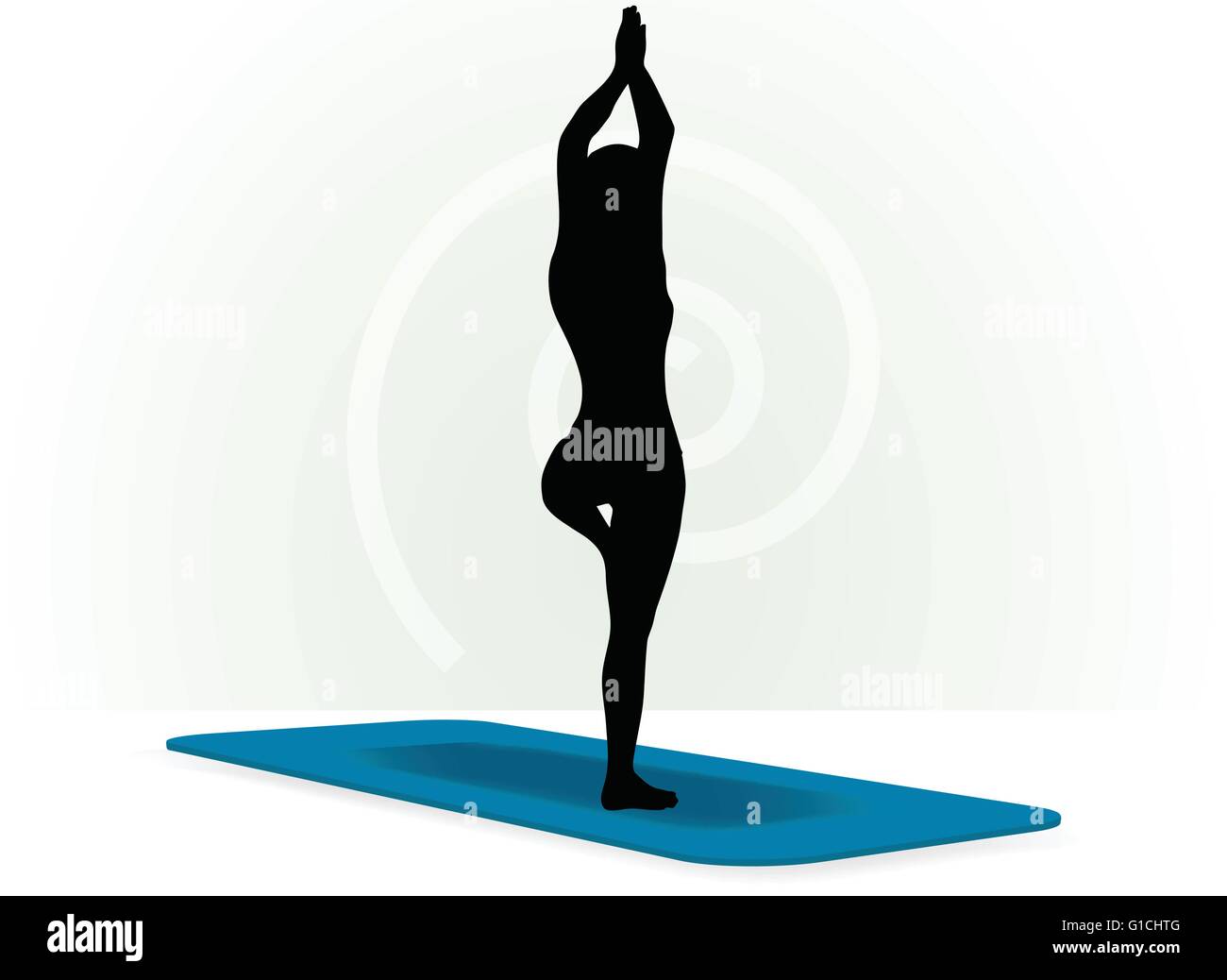 Vector Image - Yoga pose isolated on white background Stock Vector ...