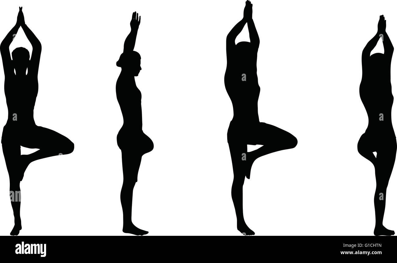 Vector Image - Yoga pose isolated on white background Stock Vector ...