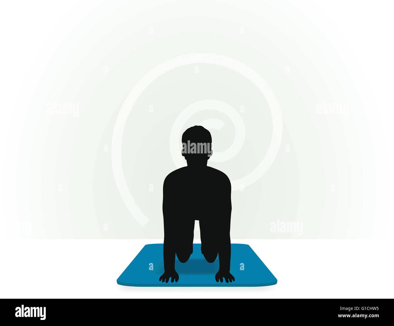 Vector Image - Yoga pose isolated on white background Stock Vector ...