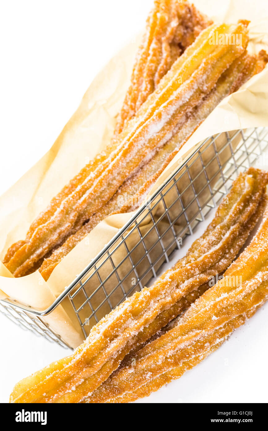 Bunch of curros covered with granulated sugar Stock Photo - Alamy