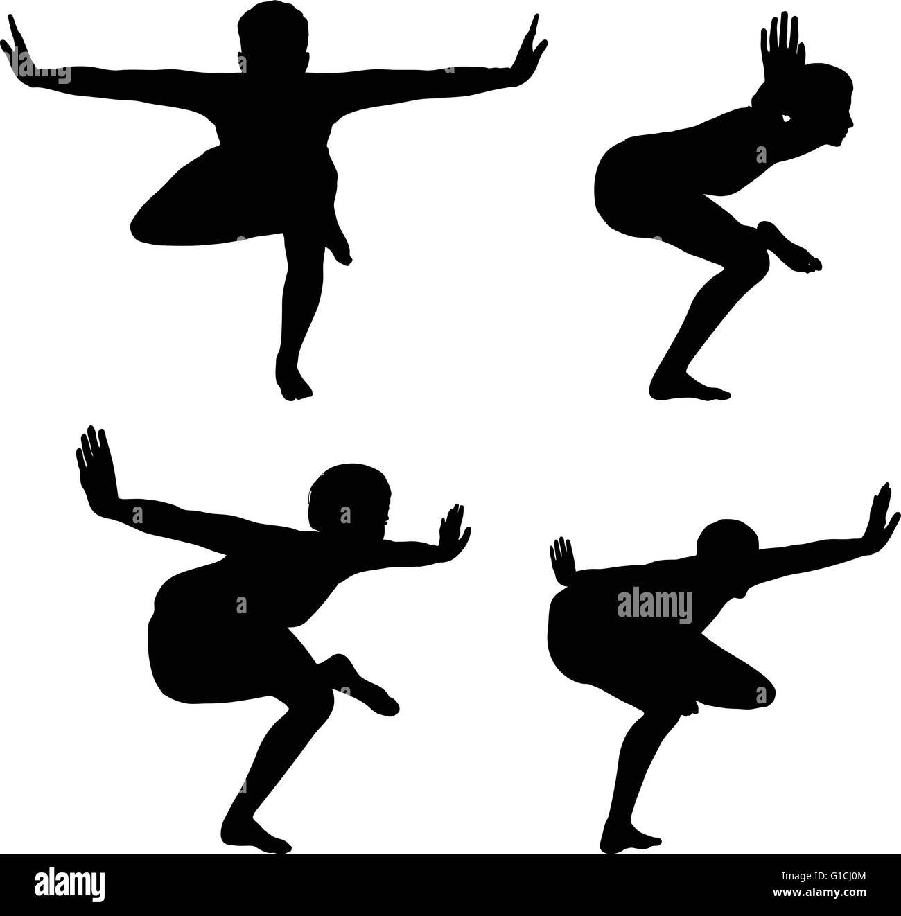 Vector Image - Yoga pose isolated on white background Stock Vector ...