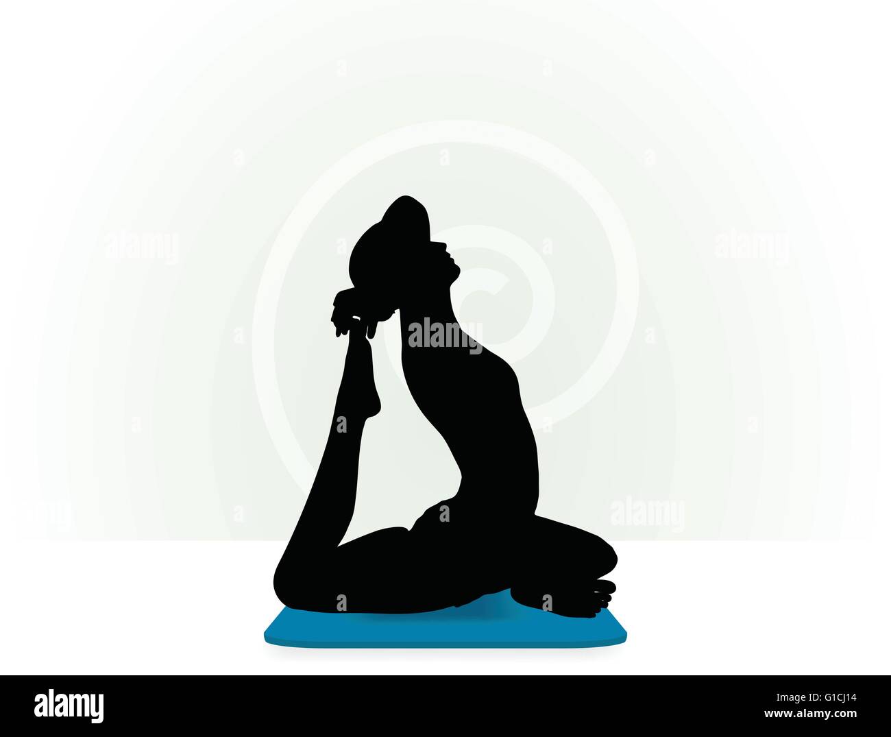 Vector Image - Yoga pose isolated on white background Stock Vector ...