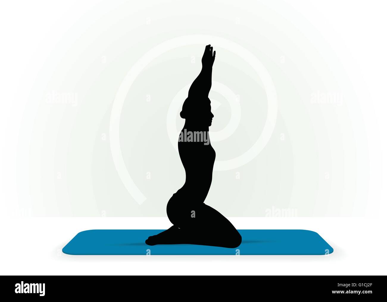 Vector Image - Yoga pose isolated on white background Stock Vector ...