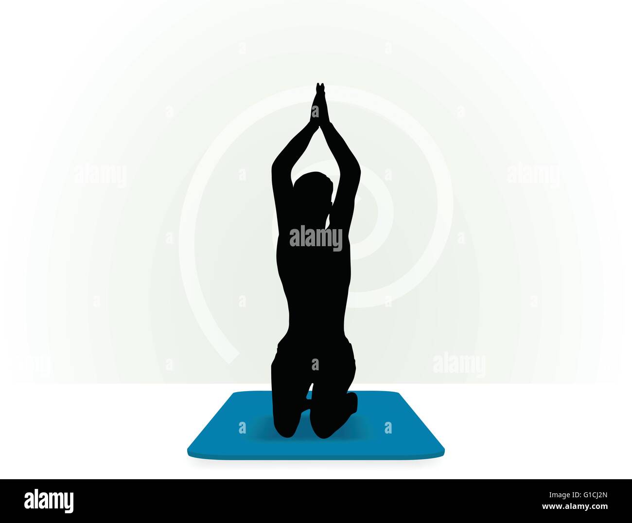 Vector Image - Yoga pose isolated on white background Stock Vector ...