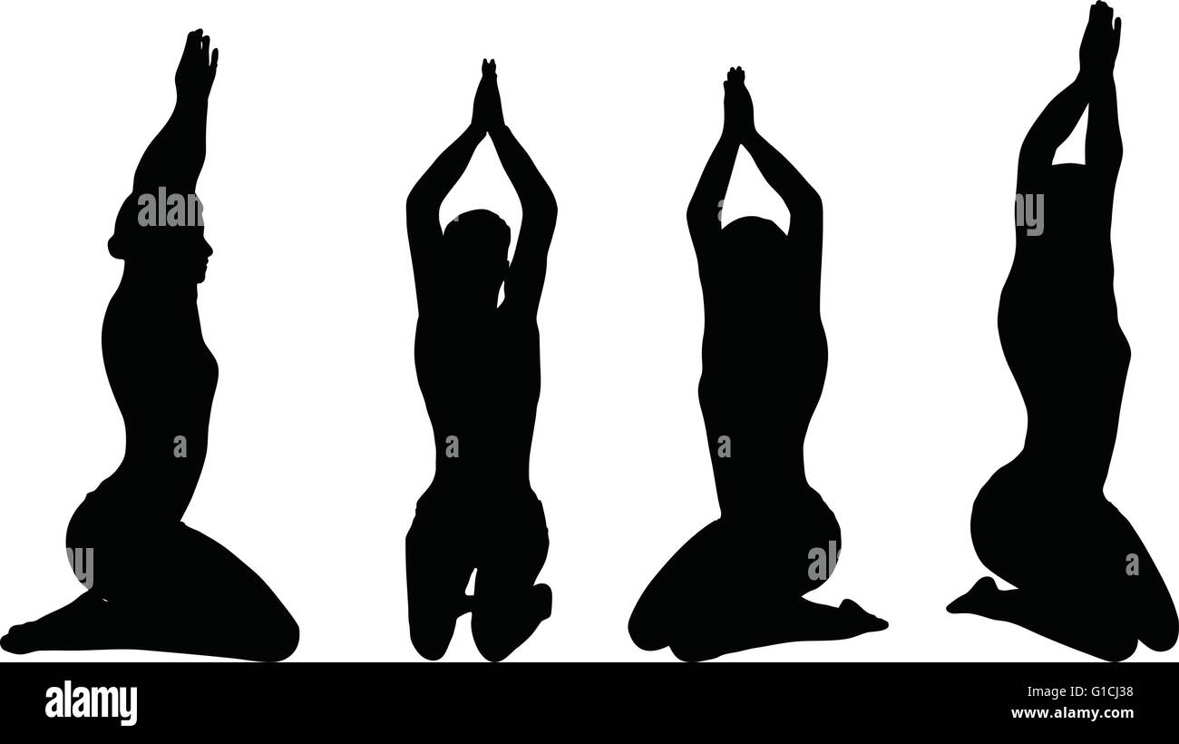 Vector Image - Yoga pose isolated on white background Stock Vector ...