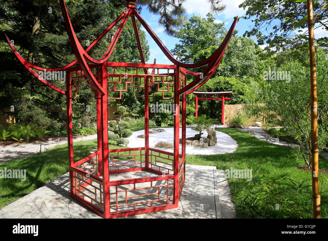 Botanical Garden of the City of Geneva. Japanese zen garden ...