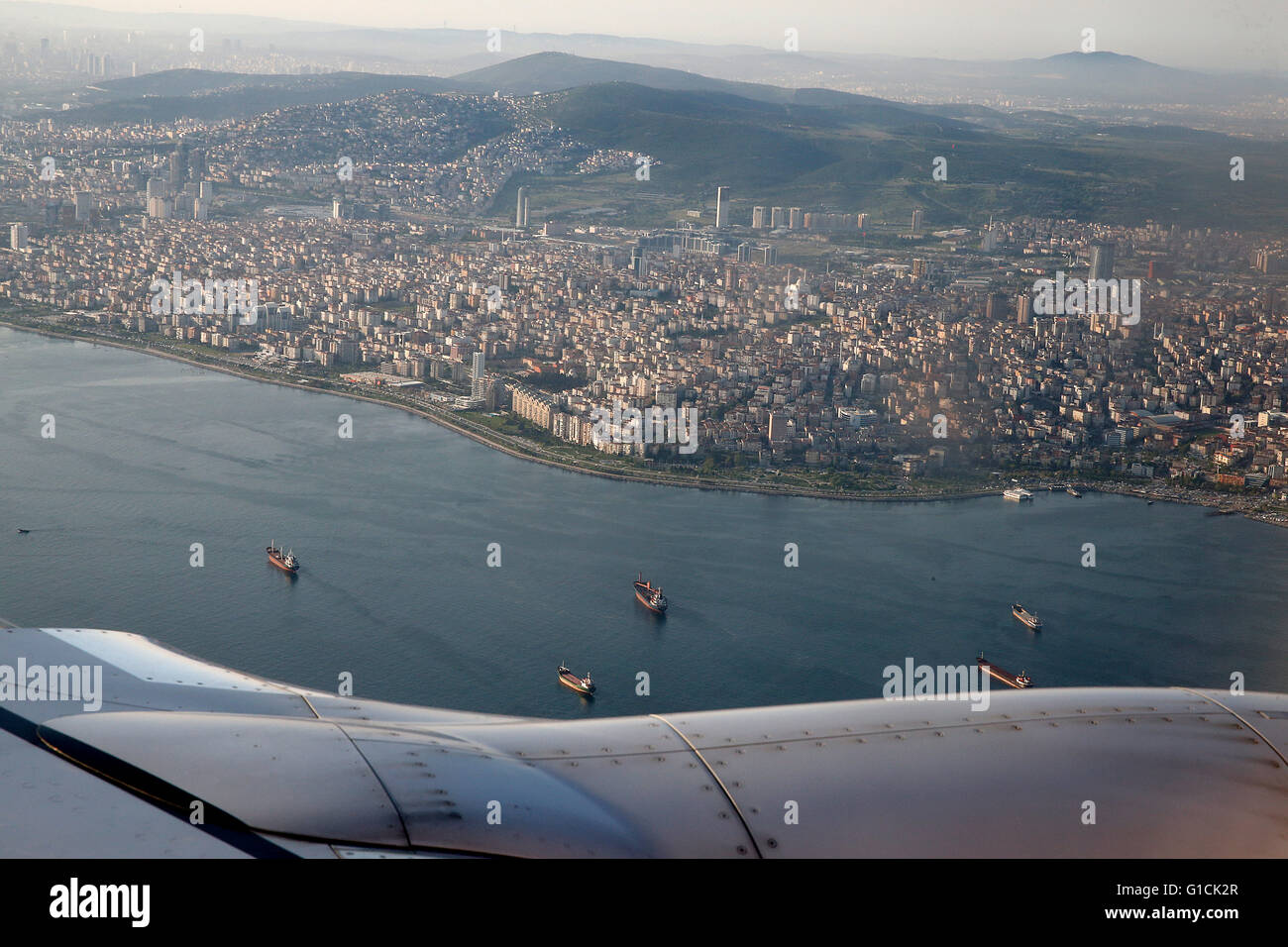 Istanbul seen from a plane. Turkey Stock Photo - Alamy