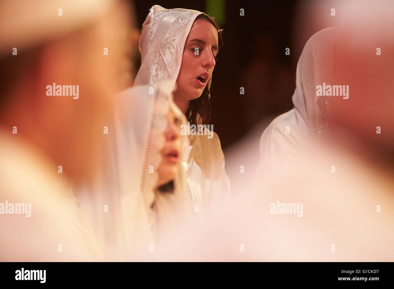 Sufi gathering at UNESCO, Paris. Alawiya group. France Stock Photo - Alamy