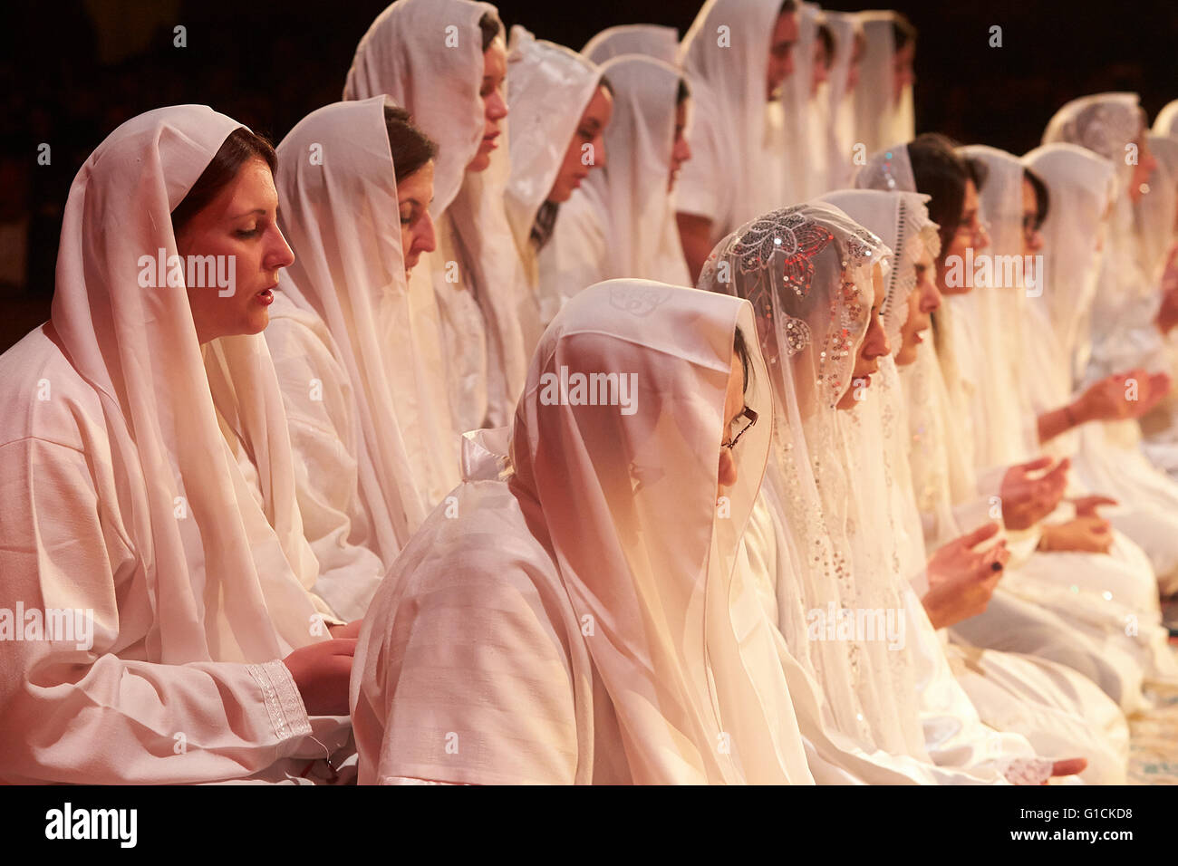 Sufi gathering at UNESCO, Paris. Alawiya group. France Stock Photo - Alamy