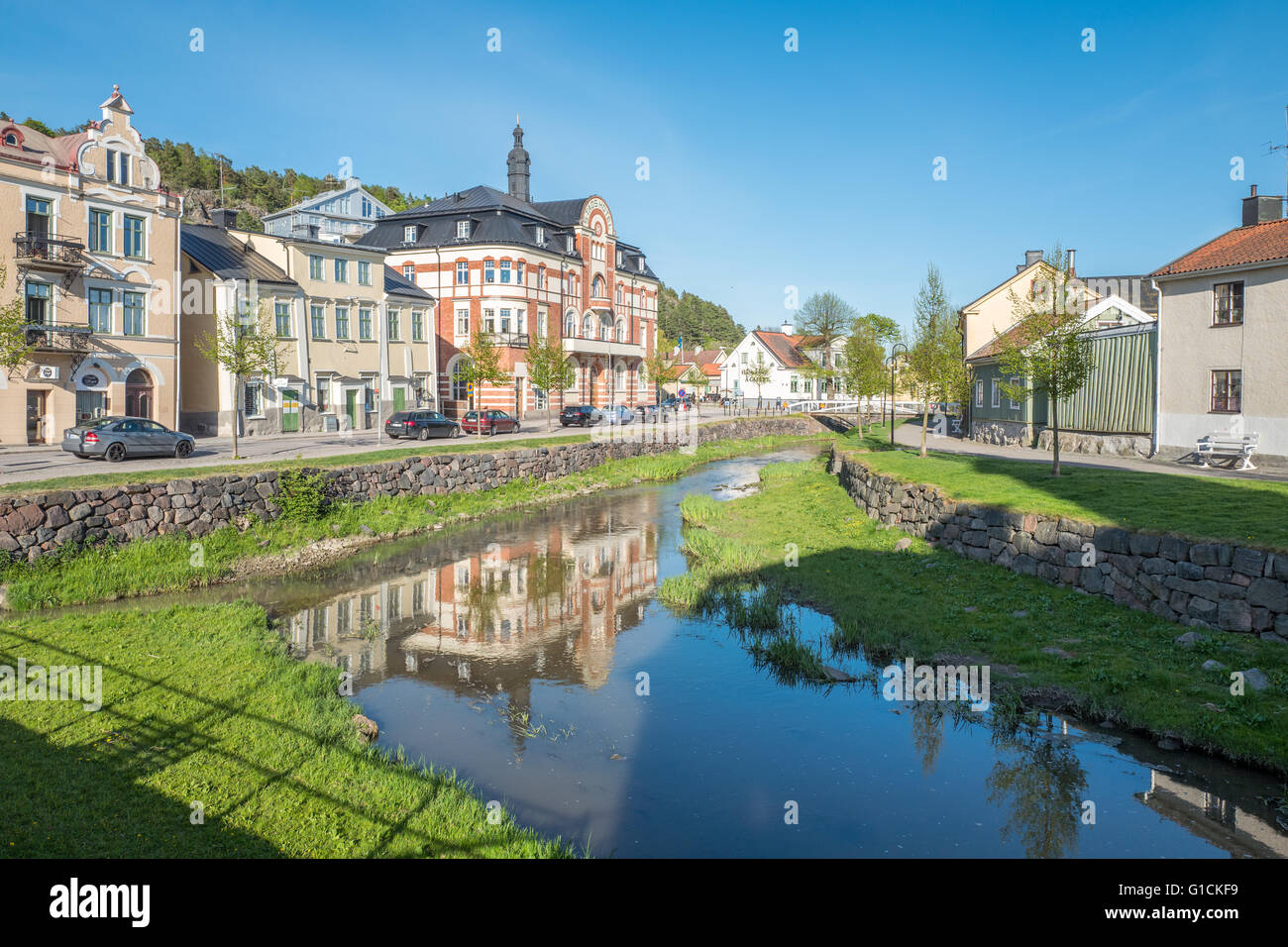 Idyllic small town Söderköping during spring in Sweden Stock Photo - Alamy