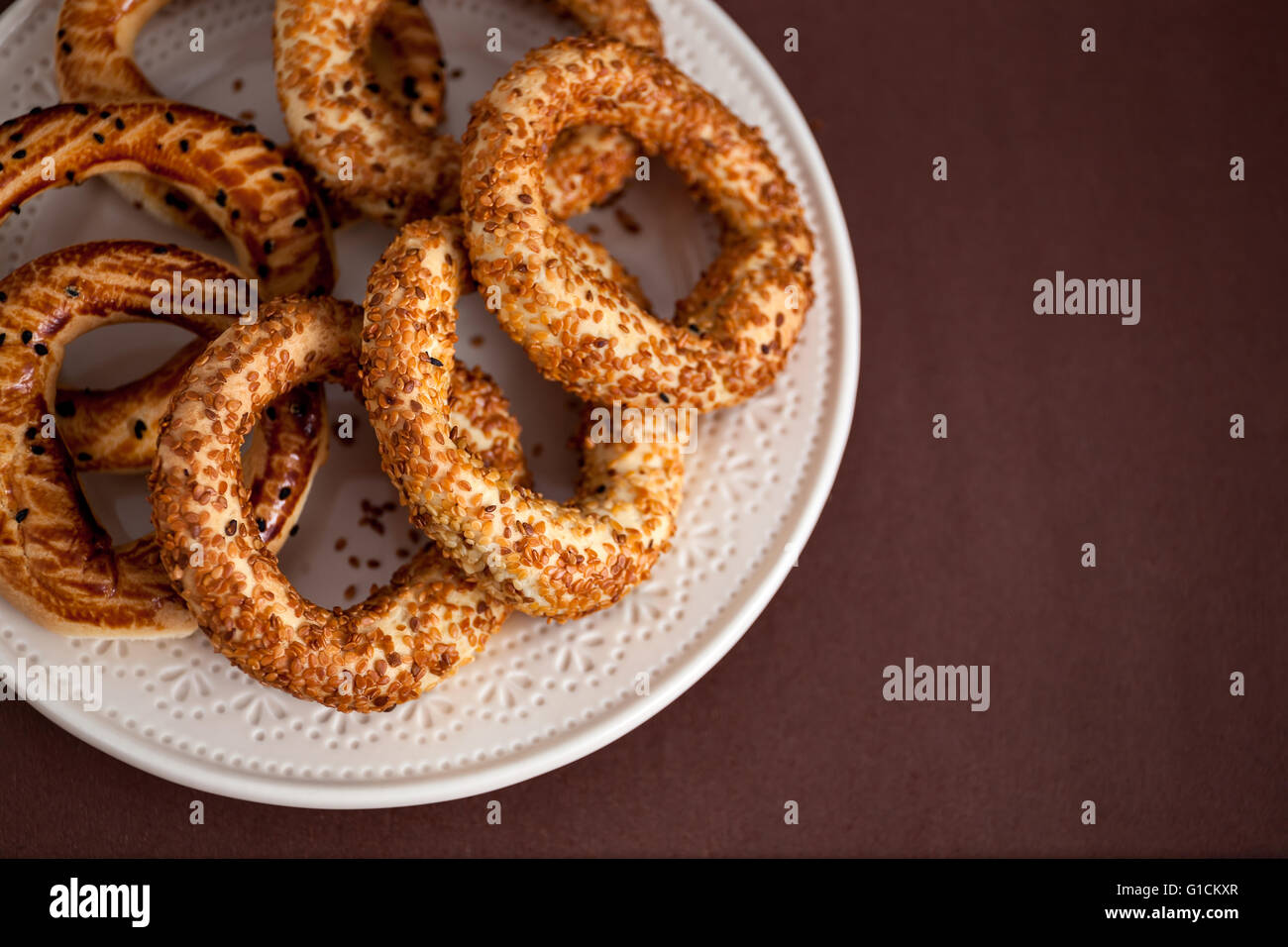 Simit (Turkish bagel) kandil simidi Stock Photo - Alamy