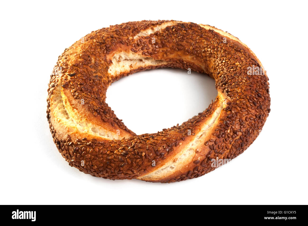 Simit (Turkish bagel) on white Stock Photo - Alamy