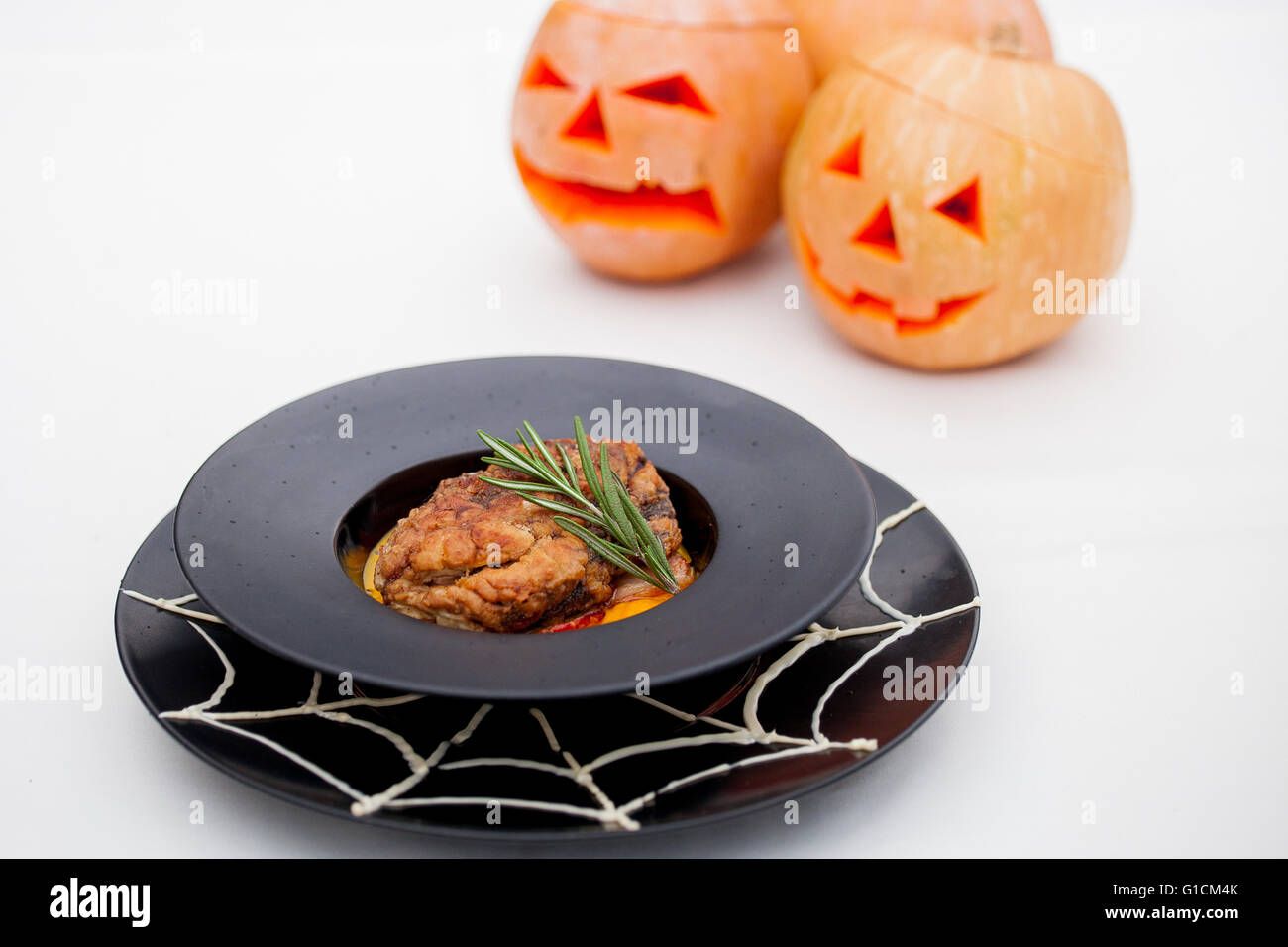 roasted fish with rosemary Stock Photo - Alamy