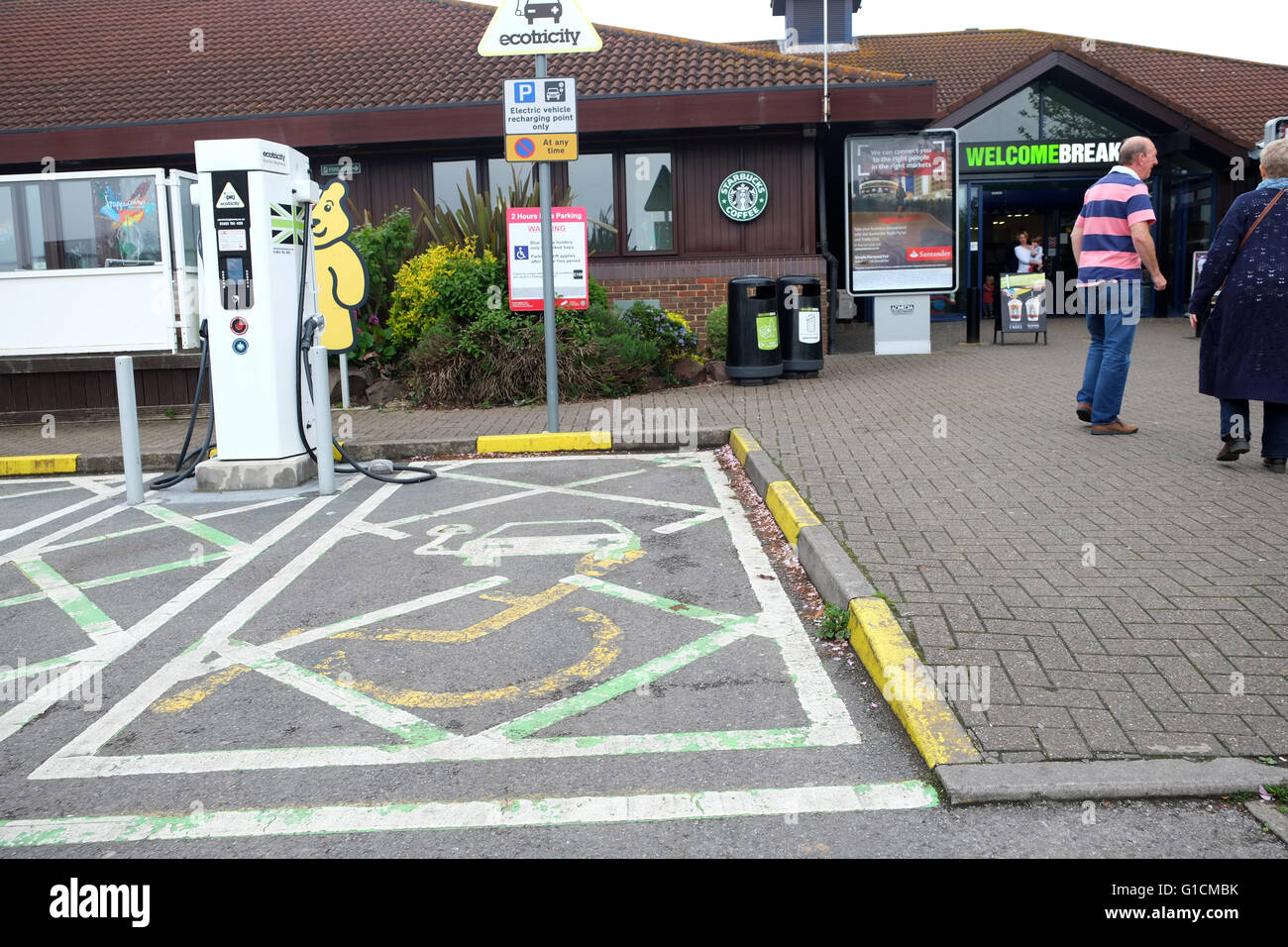 Disabled car parking bay painted out in favor of an electric car ...