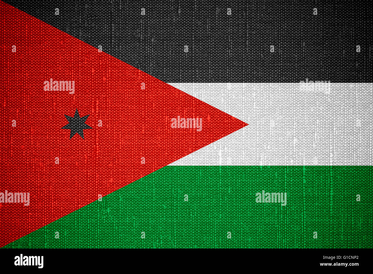 flag of Jordan or Jordanian banner on cnavas background Stock Photo - Alamy