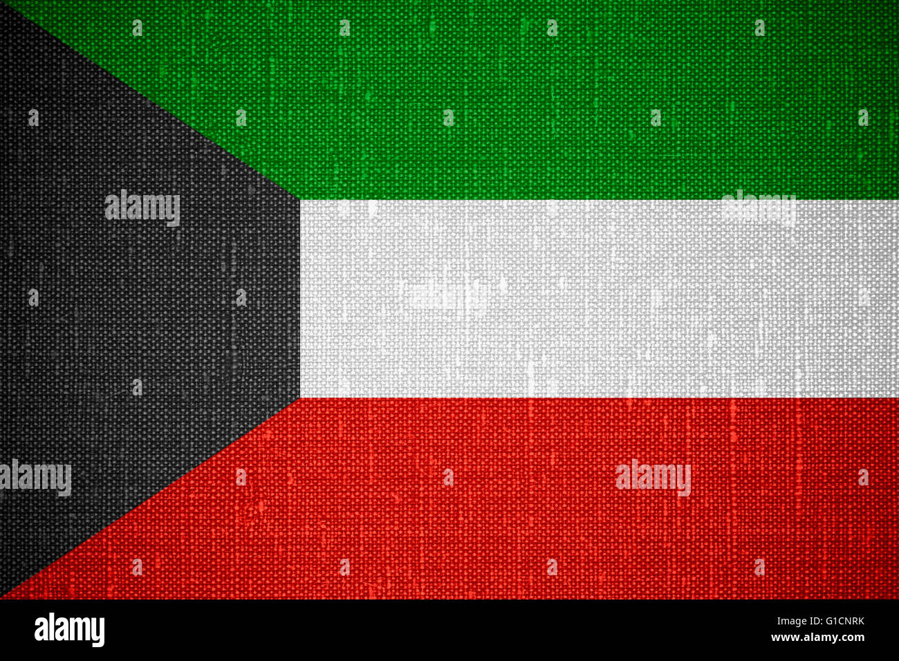 flag of Kuwait or Kuwaiti banner on canvas background Stock Photo - Alamy