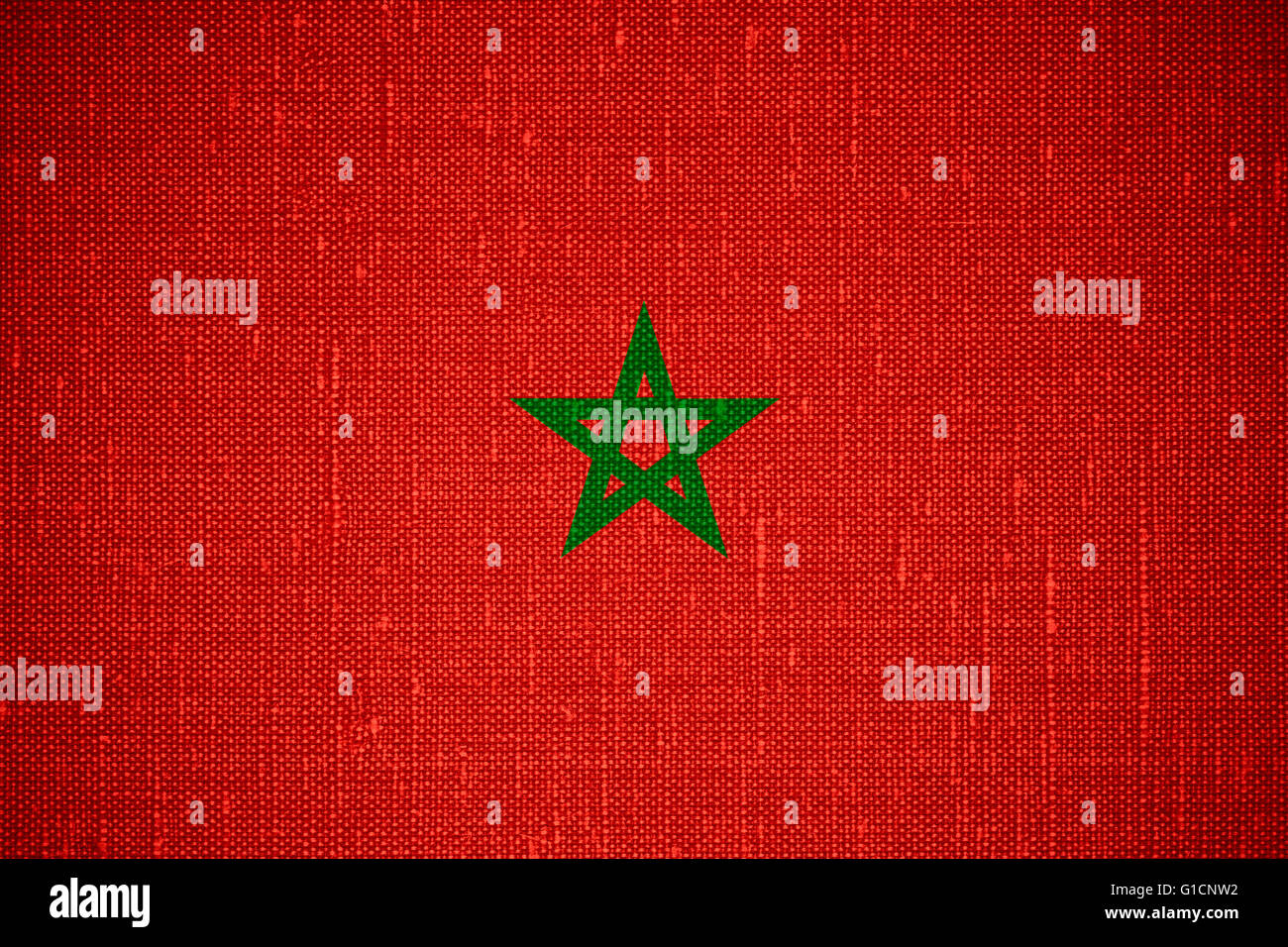 flag of Morocco or Moroccan banner on cnavas background Stock Photo - Alamy