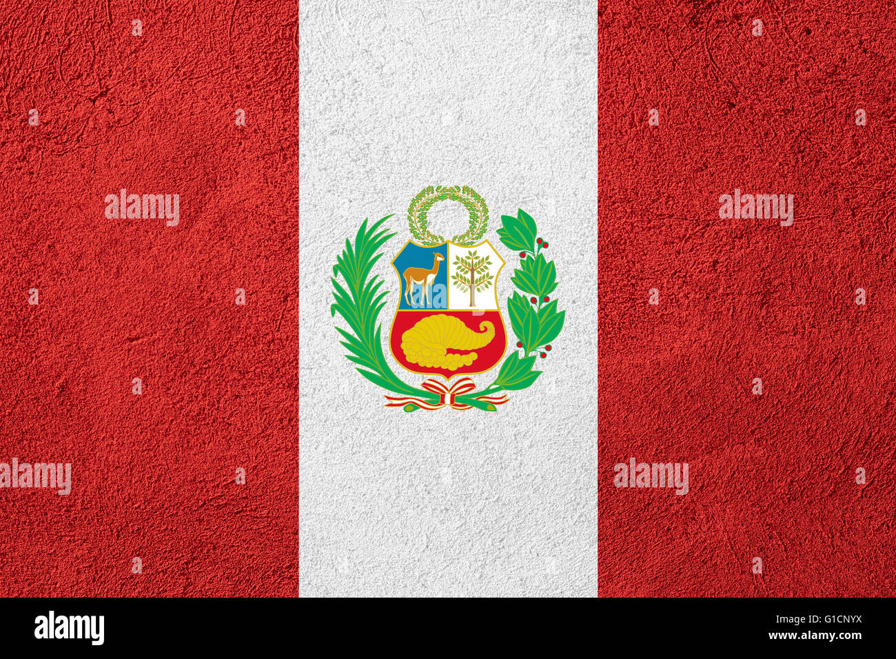 flag of Peru or Peruvian banner on rough pattern background Stock Photo ...