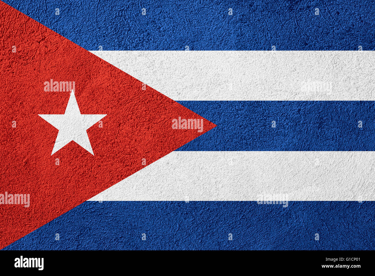 flag of Cuba or Cuban banner on rough pattern background Stock Photo ...