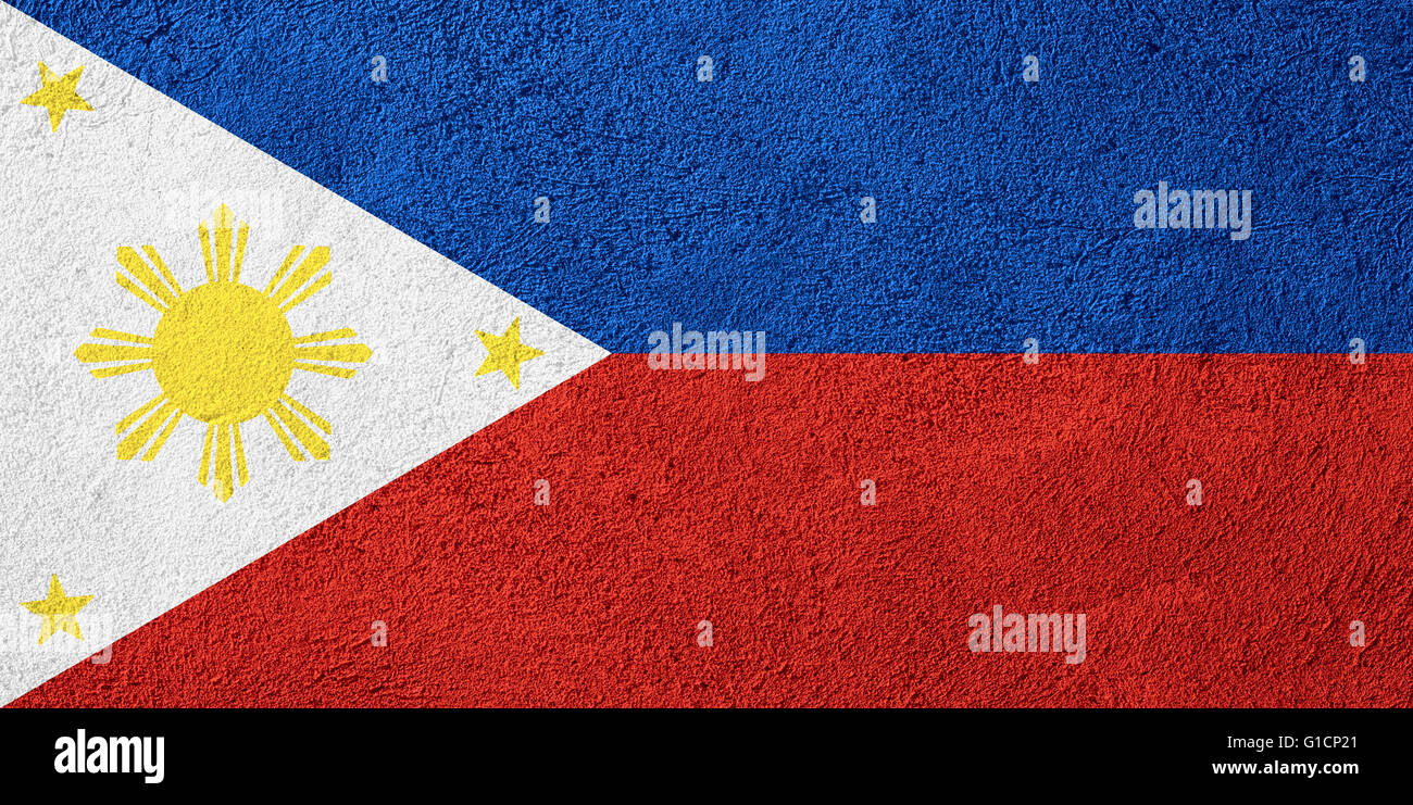 flag of Philippines or banner on rough pattern background Stock Photo ...