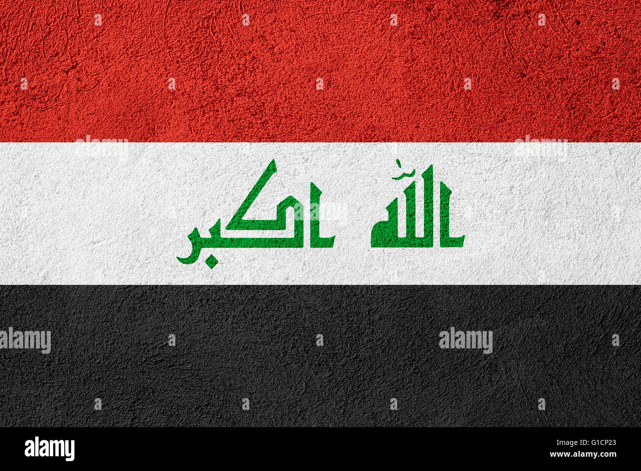 flag of Iraq or Iraqi banner on rough pattern background Stock Photo ...