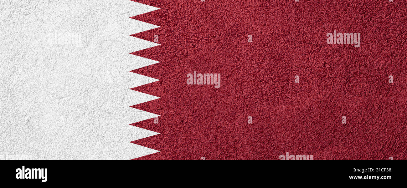 flag of Qatar or Qatari banner on rough pattern background Stock Photo ...