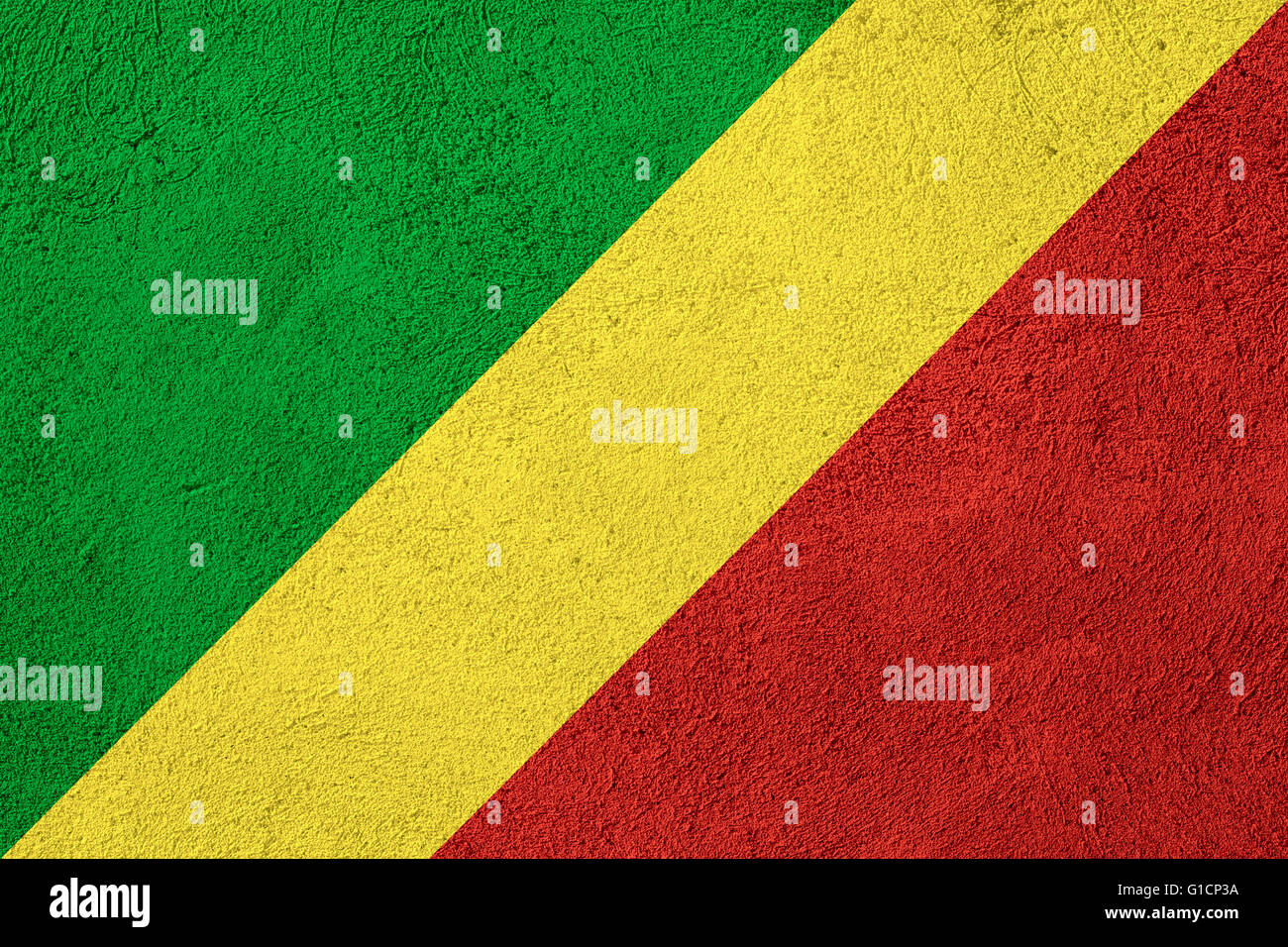 flag of Congo or Congolese banner on rough pattern background Stock ...