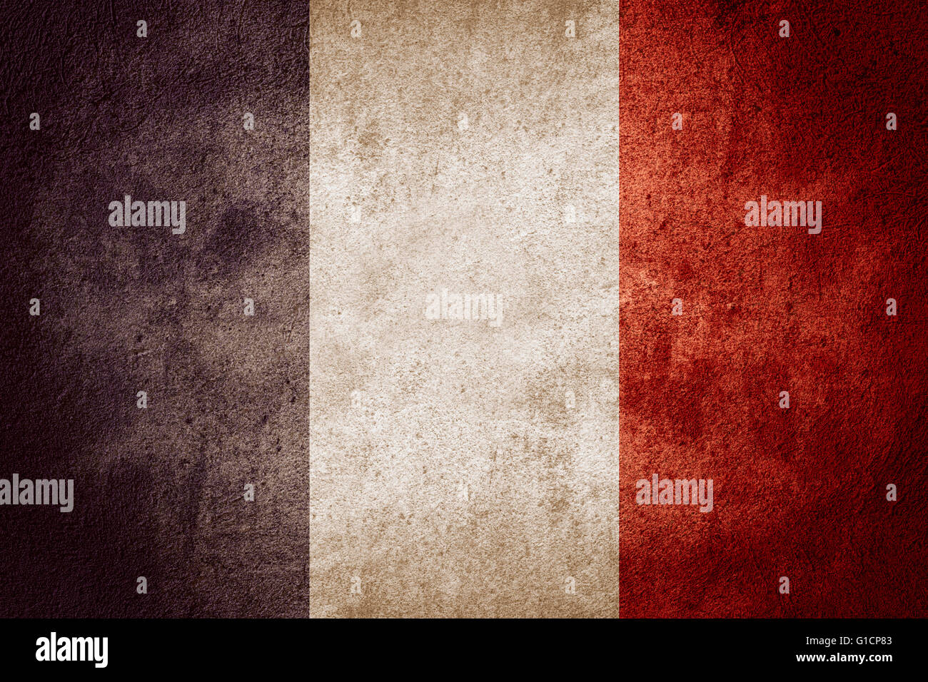 flag of France or French banner on stone background Stock Photo - Alamy