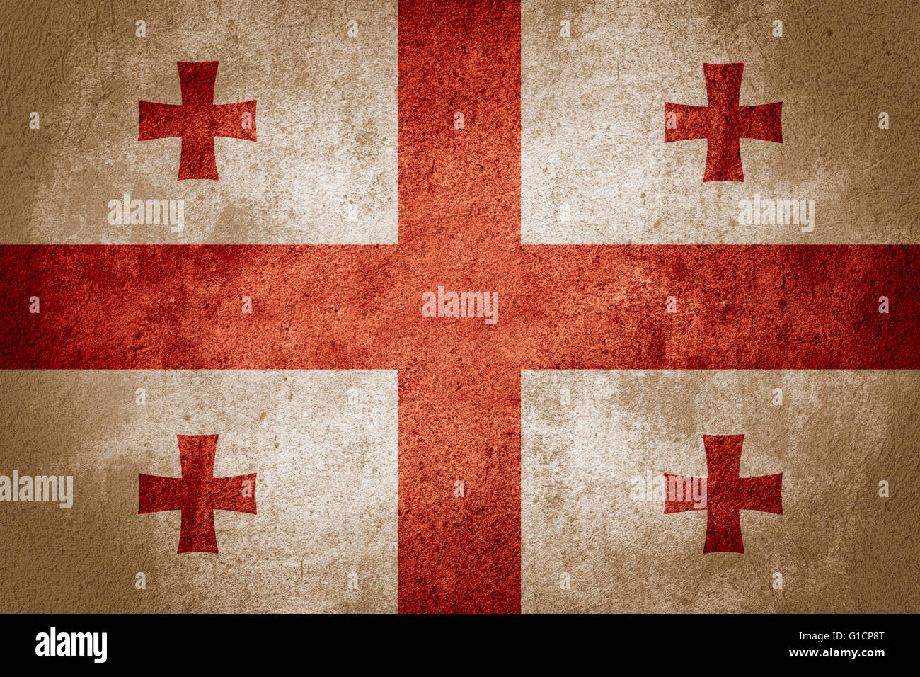 flag of Georgia or banner on stone background Stock Photo - Alamy