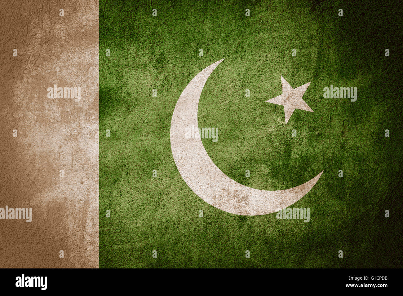 flag of Pakistan or Pakistani banner on rough pattern background Stock ...