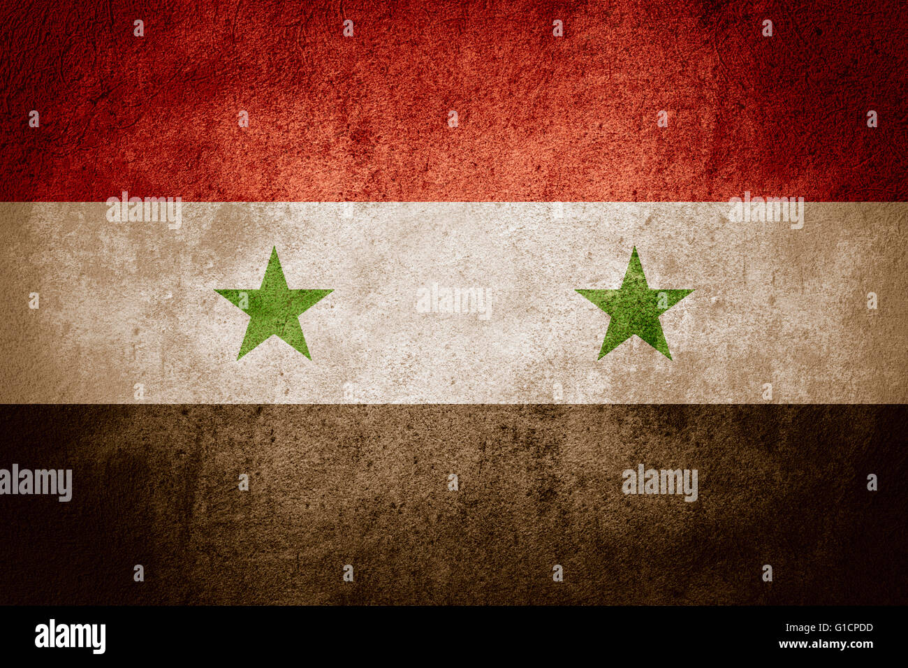 flag of Syria or Syrian banner on rough pattern background Stock Photo ...