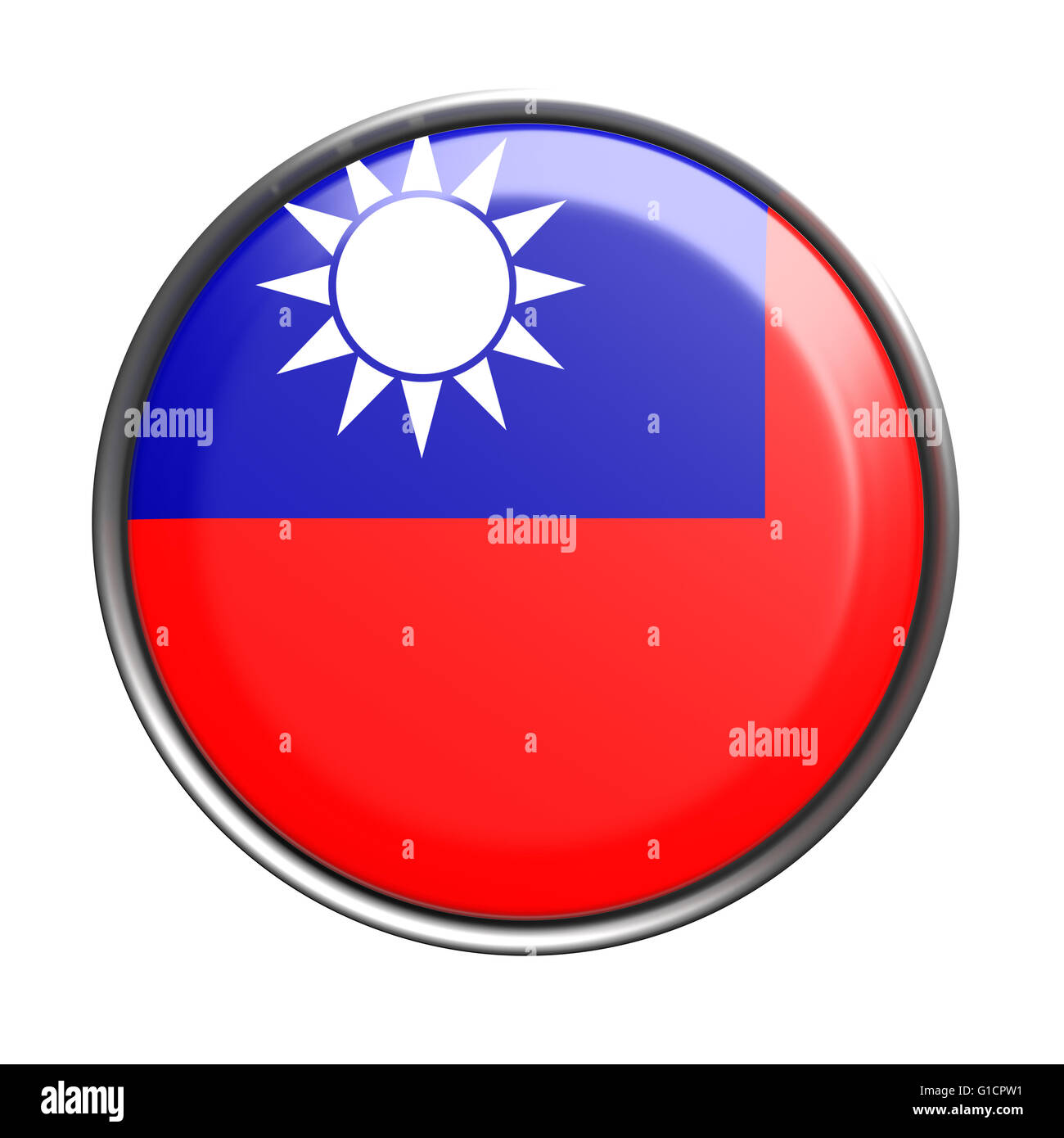 Taiwan button flag hi-res stock photography and images - Alamy