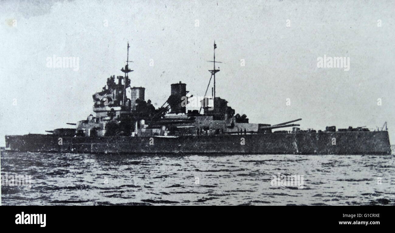Photograph of the HMS Repulse, a Renown-class battle cruiser of the ...