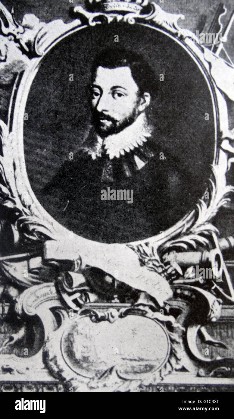 Portrait of Sir Francis Drake (1540-1596) an English sea captain ...