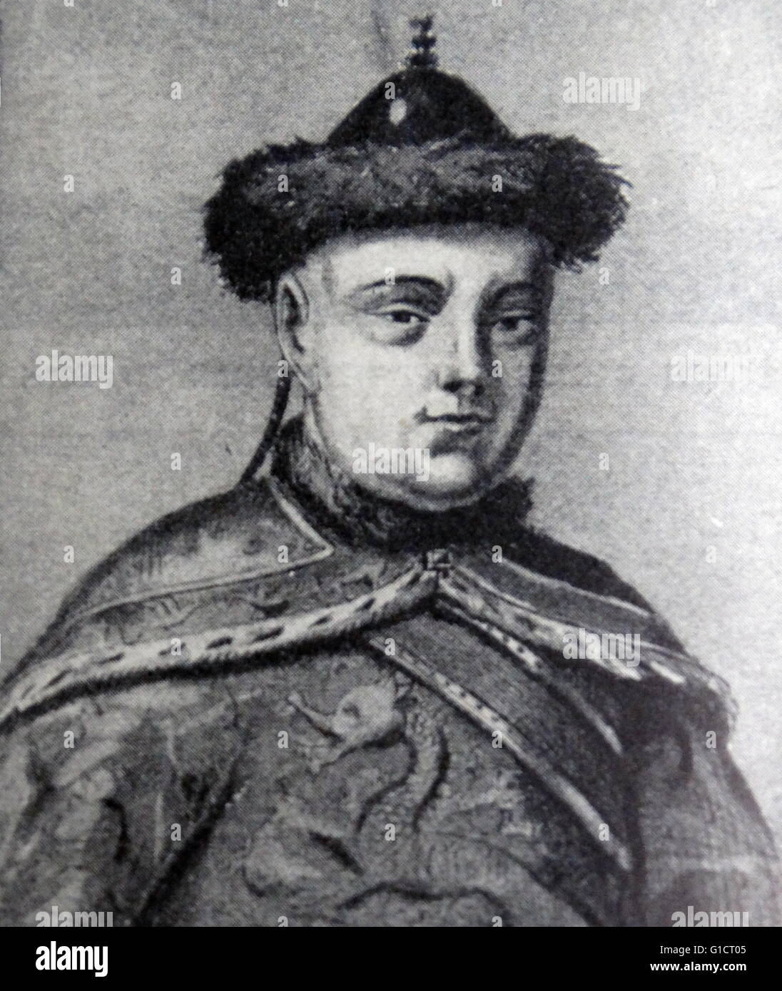 Portrait of Kangxi Emperor (1654-1722) fourth emperor of the Qing dynasty, the first to be born ...