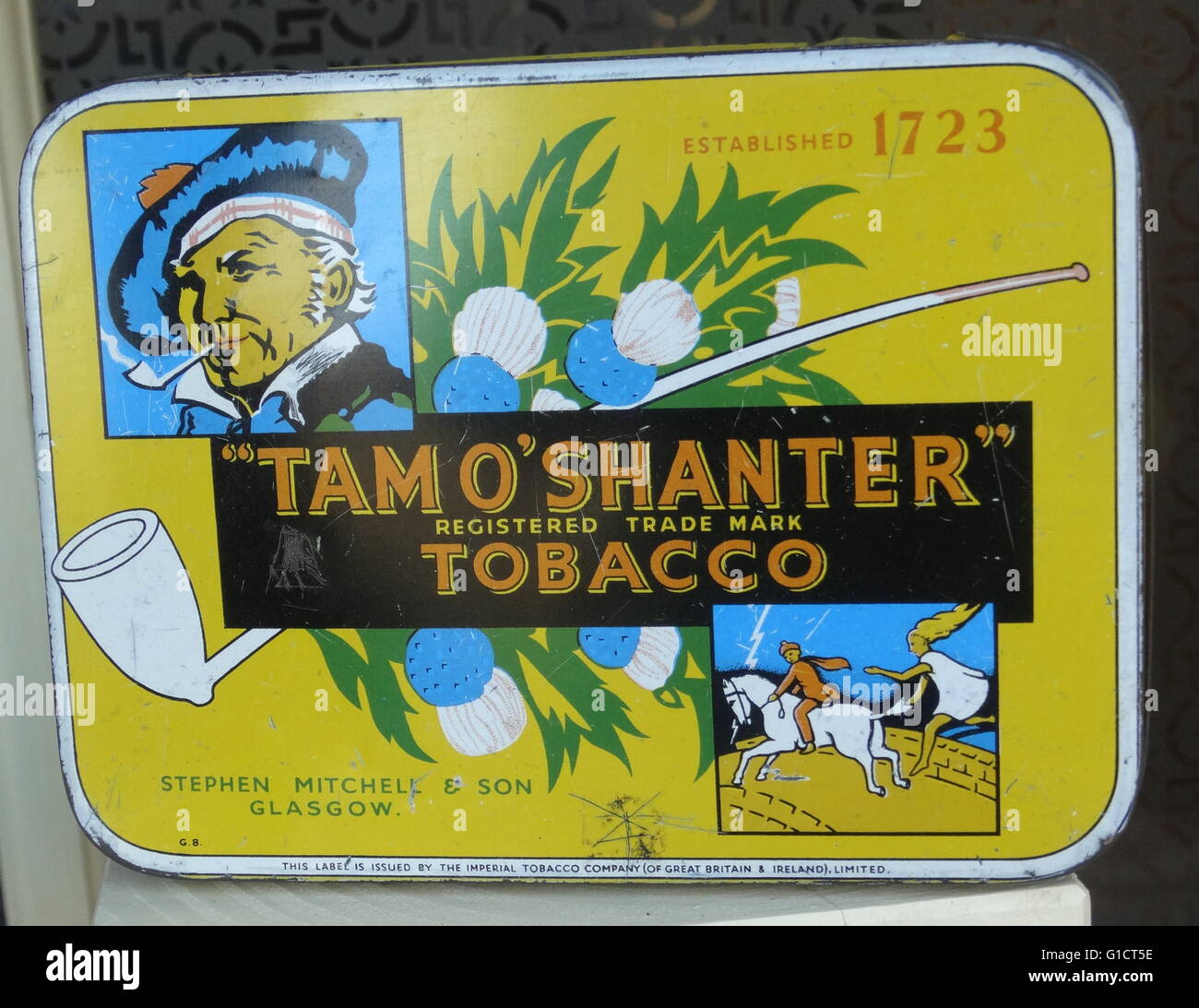 Tin of shredded tobacco for rolling hand made cigarettes; English 1915 ...