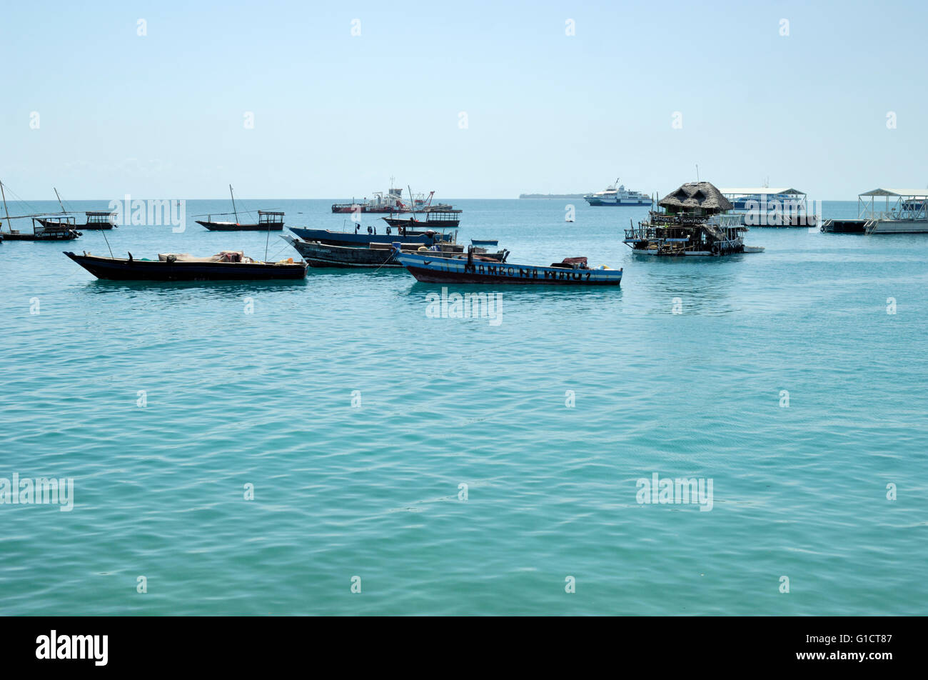 Boats at Stone Town, Zanzibar Stock Photo - Alamy