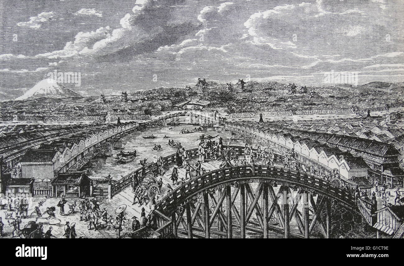 Nihonbashi (Japan Bridge); or Nihombashi; linked two sides of the ...