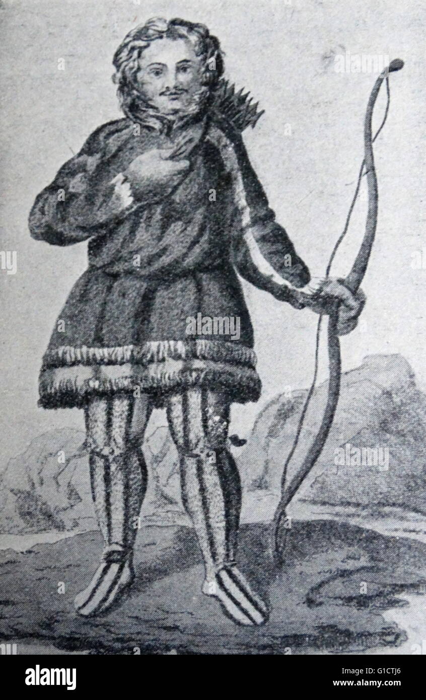 Samoyed Russian hunter 1750 Stock Photo - Alamy