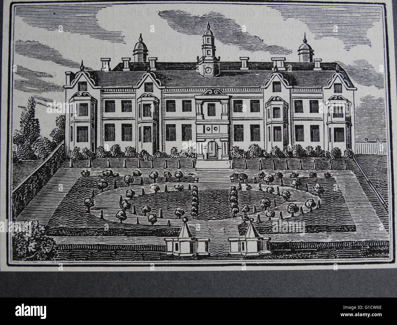 Engraving depicting Beaufort House, previous residence of Sir Thomas ...
