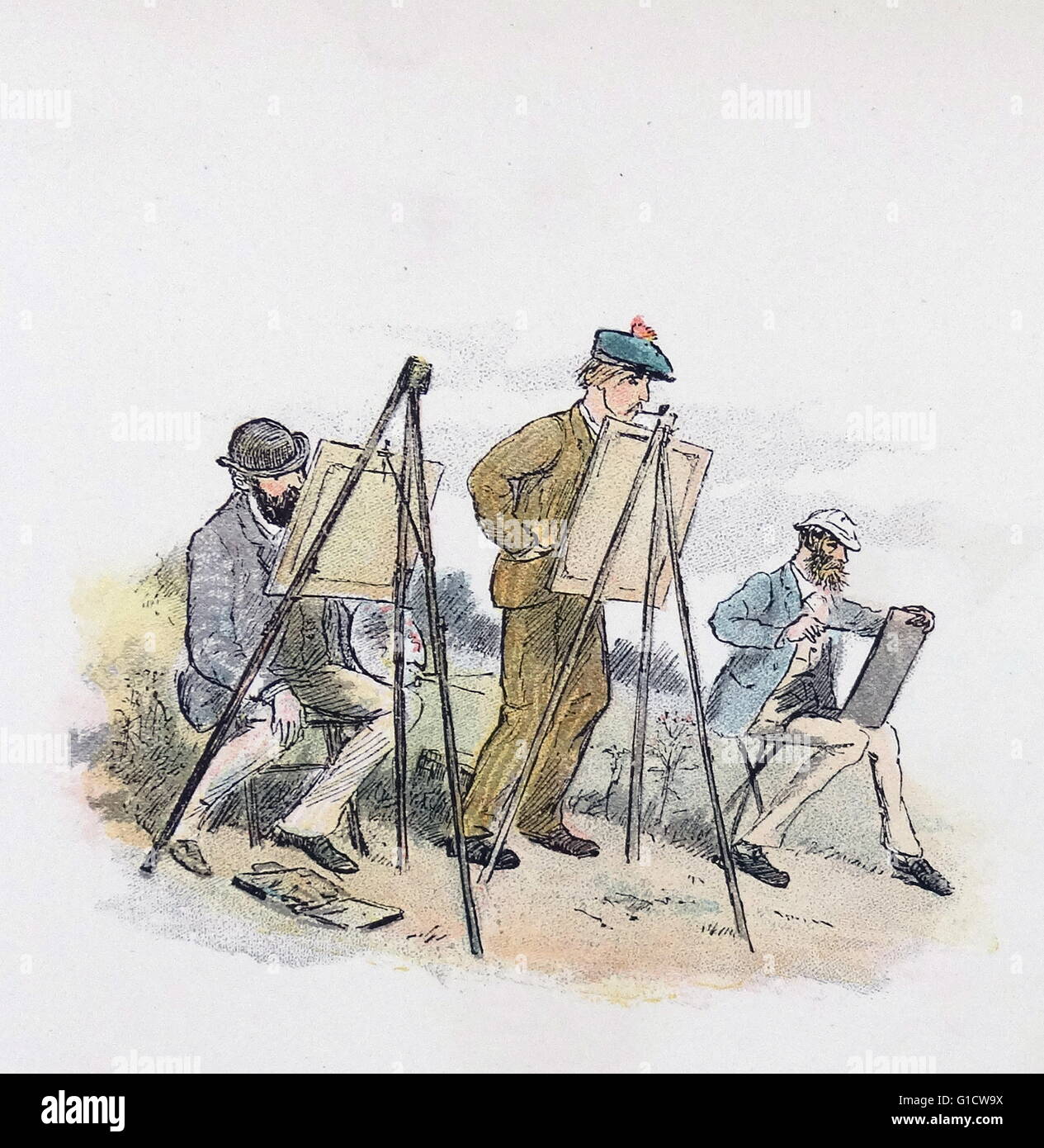 Three men painting hi-res stock photography and images - Alamy